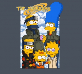 Simpsons Naruto Style - Desktop Wallpaper