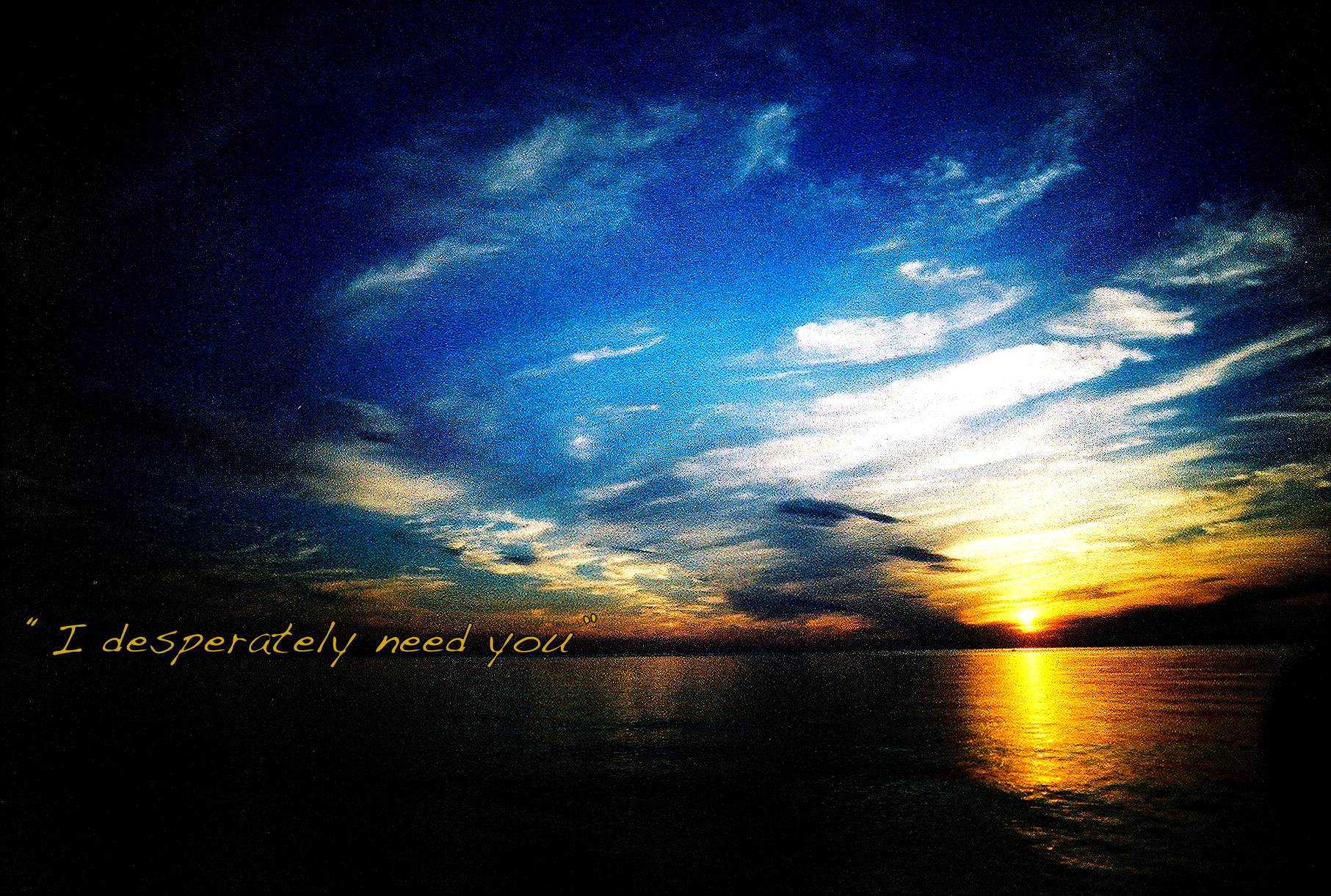 I desperately need you - Desktop Wallpaper